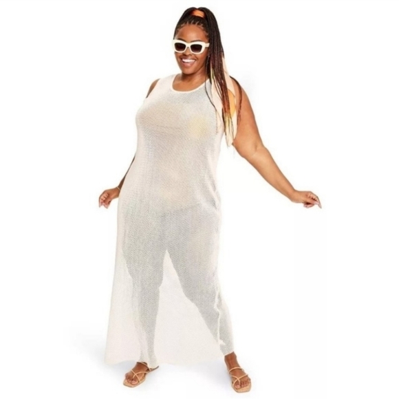 Fe Noel | Swim | Fe Noel Target Womens Crochet Coverup Dress Cream Size ...